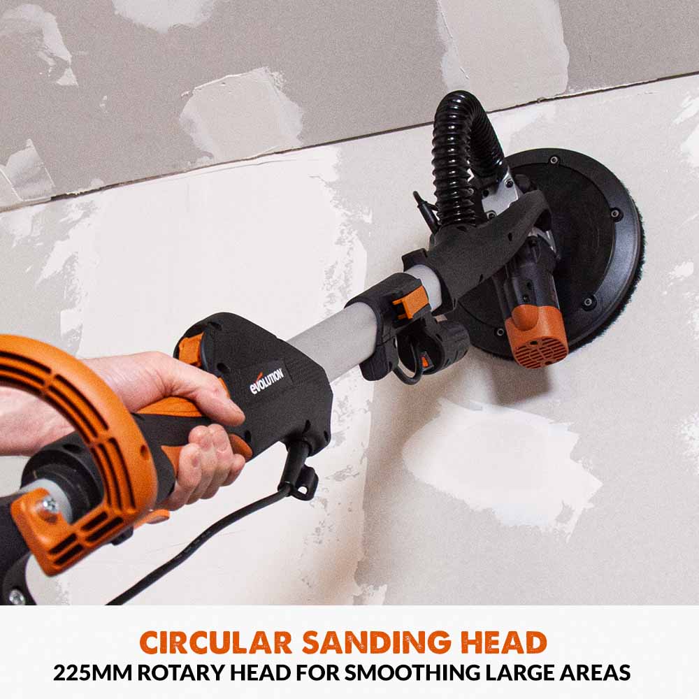 Telescopic Drywall Sander With Dual Heads | Evolution R225DWS-T ...