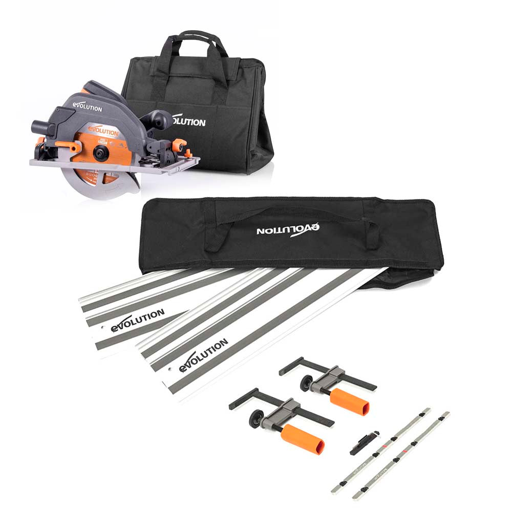 Evolution ST1400-G2 Universal 1.4m Track & R185CCSX+ Circular Saw Bund ...