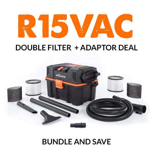 Evolution R15VAC 1000 Watt 15L Wet & Dry Workshop Vacuum Cleaner With ...
