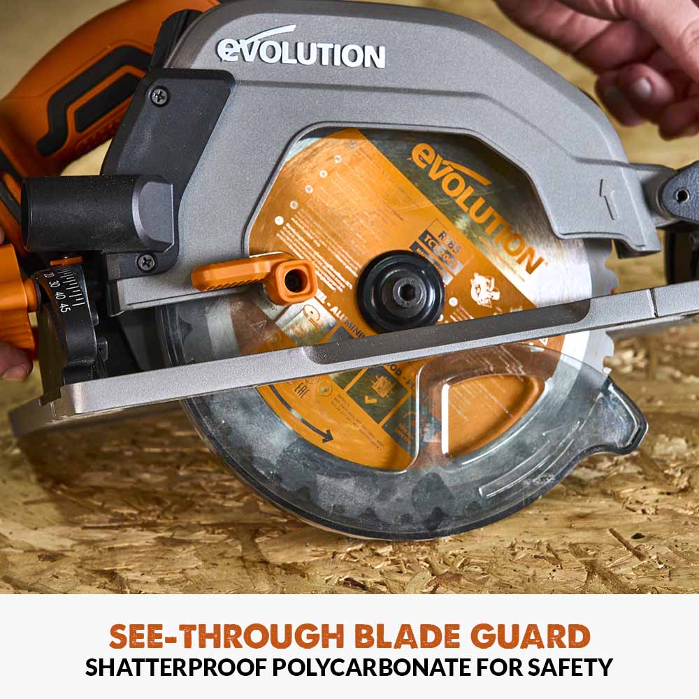 Evolution Cordless R185CCSX-Li 185mm Track Compatible Circular Saw ...