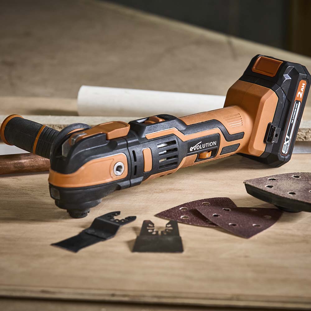 Evolution Cordless R18MLT-Li Multi-Tool 18v Li-Ion EXT With Accessory ...