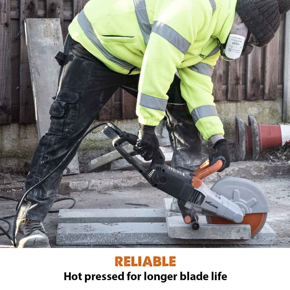 Evolution 255mm Premium Diamond Disc Cutter Blade With High Diamond ...