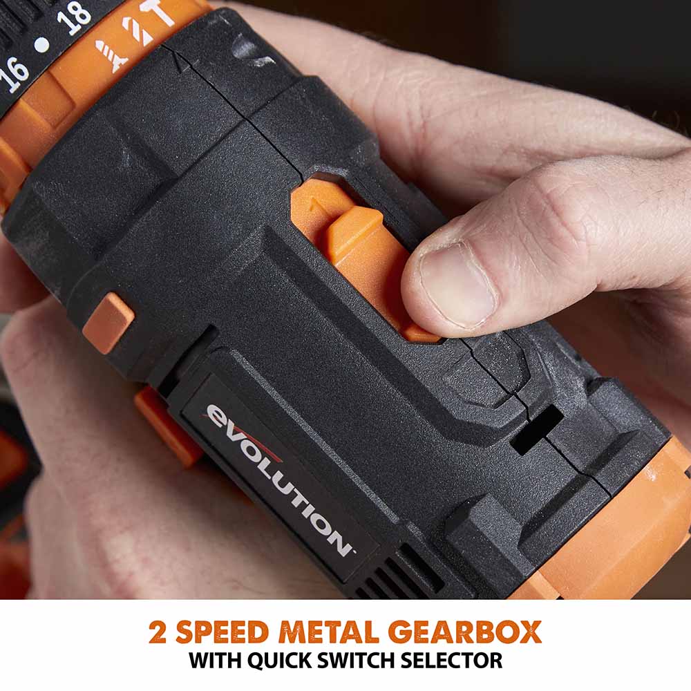 Evolution Cordless R13CMB-Li Combi Drill Driver 18v Li-Ion EXT | Evolution Power Tools UK