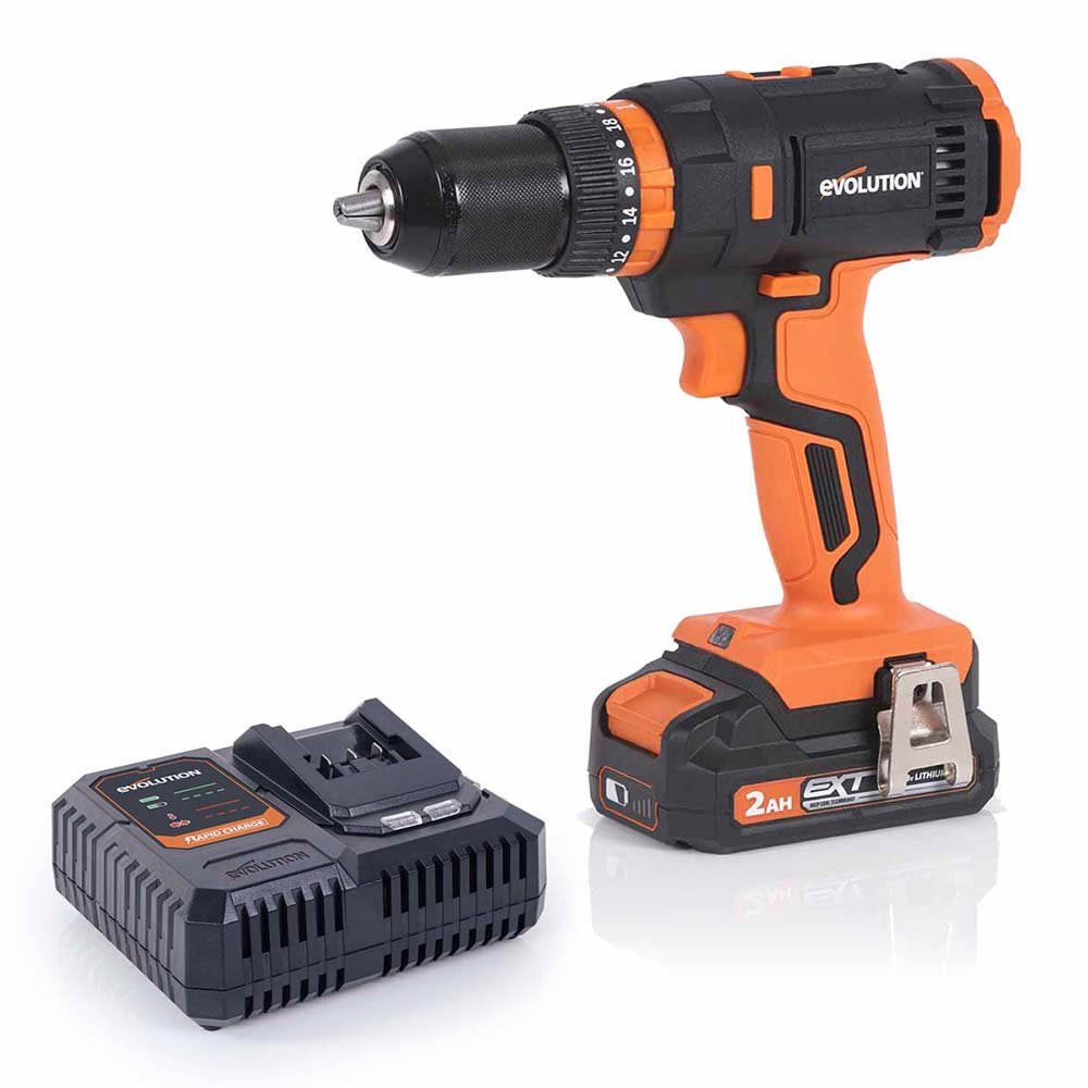 Evolution Cordless R13CMB-Li Combi Drill Driver 18v Li-Ion EXT | Evolution Power Tools UK