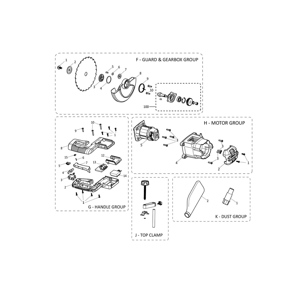 Evolution R185SMS-Li Spare Parts | Evolution Power Tools UK