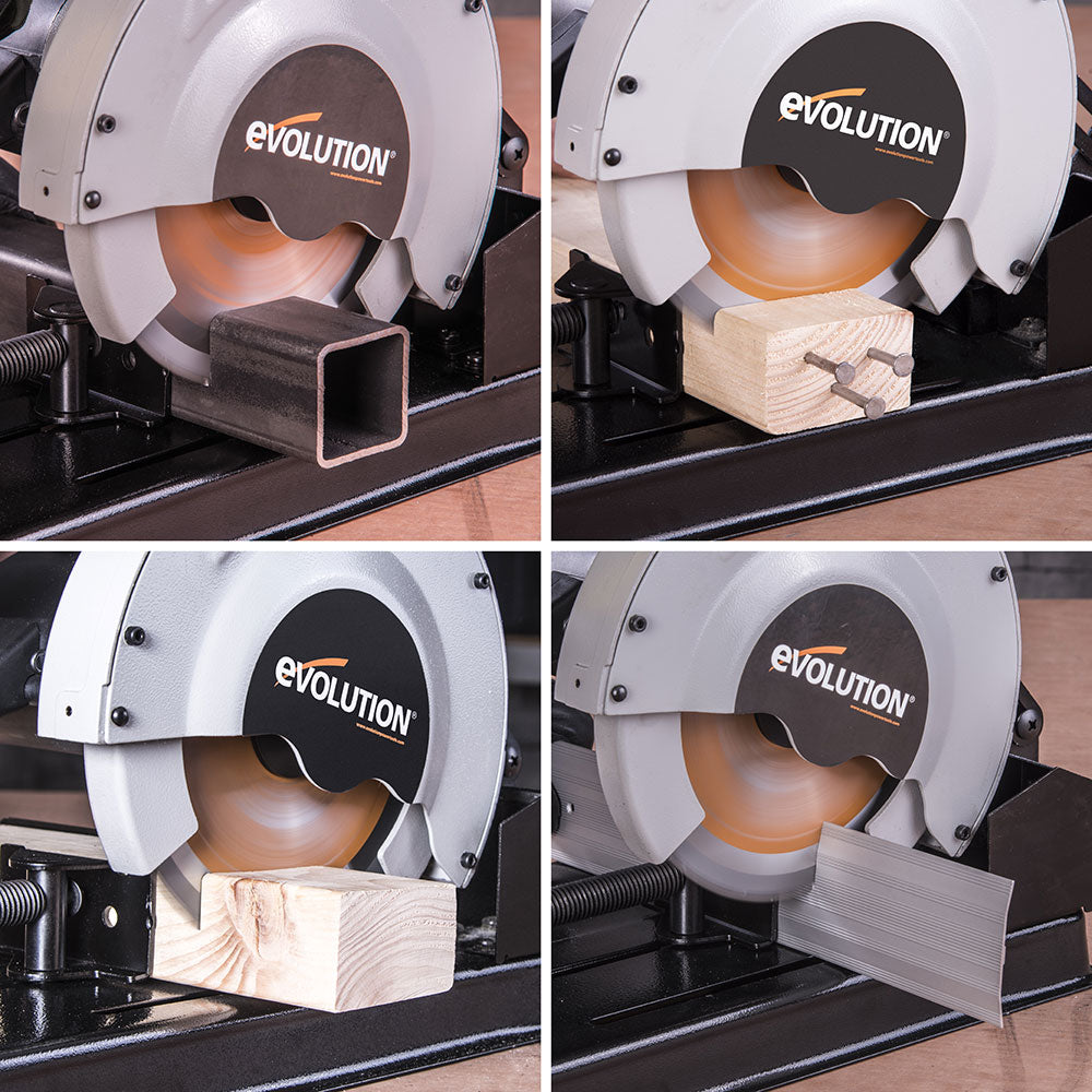 Evolution RAGE4 - 185mm Chop Saw with TCT Multi-material Cutting Blade ...